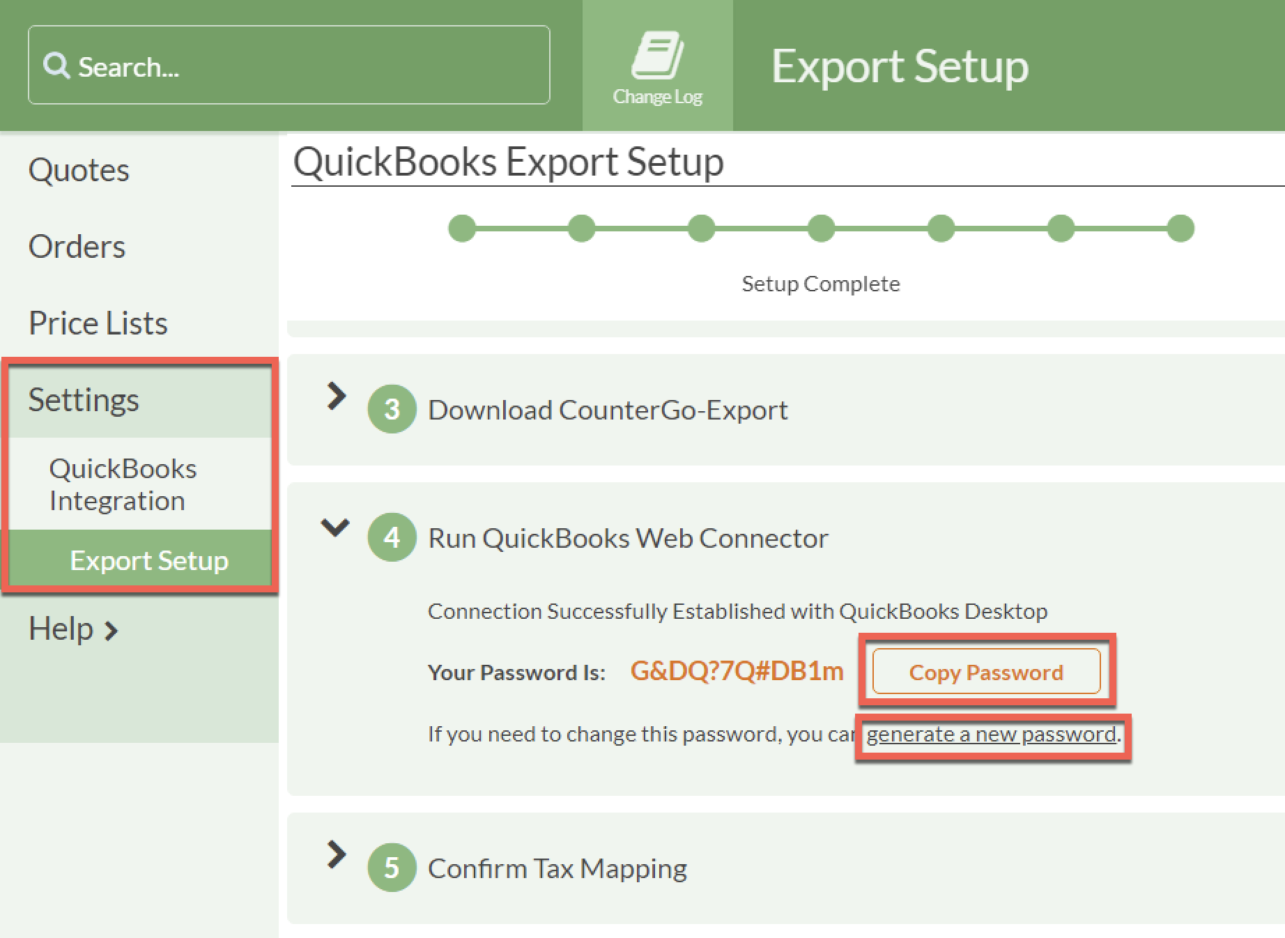 Web Connector Password For Quickbooks Integration 4923